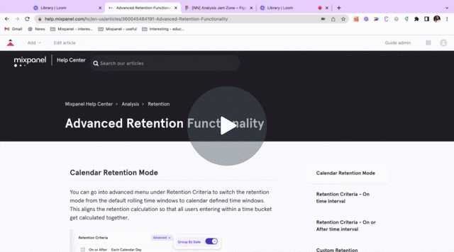 Retention: Measure engagement over time - Mixpanel Docs