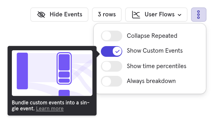 Flows: See frequent paths taken by users to or from any event - Mixpanel Docs