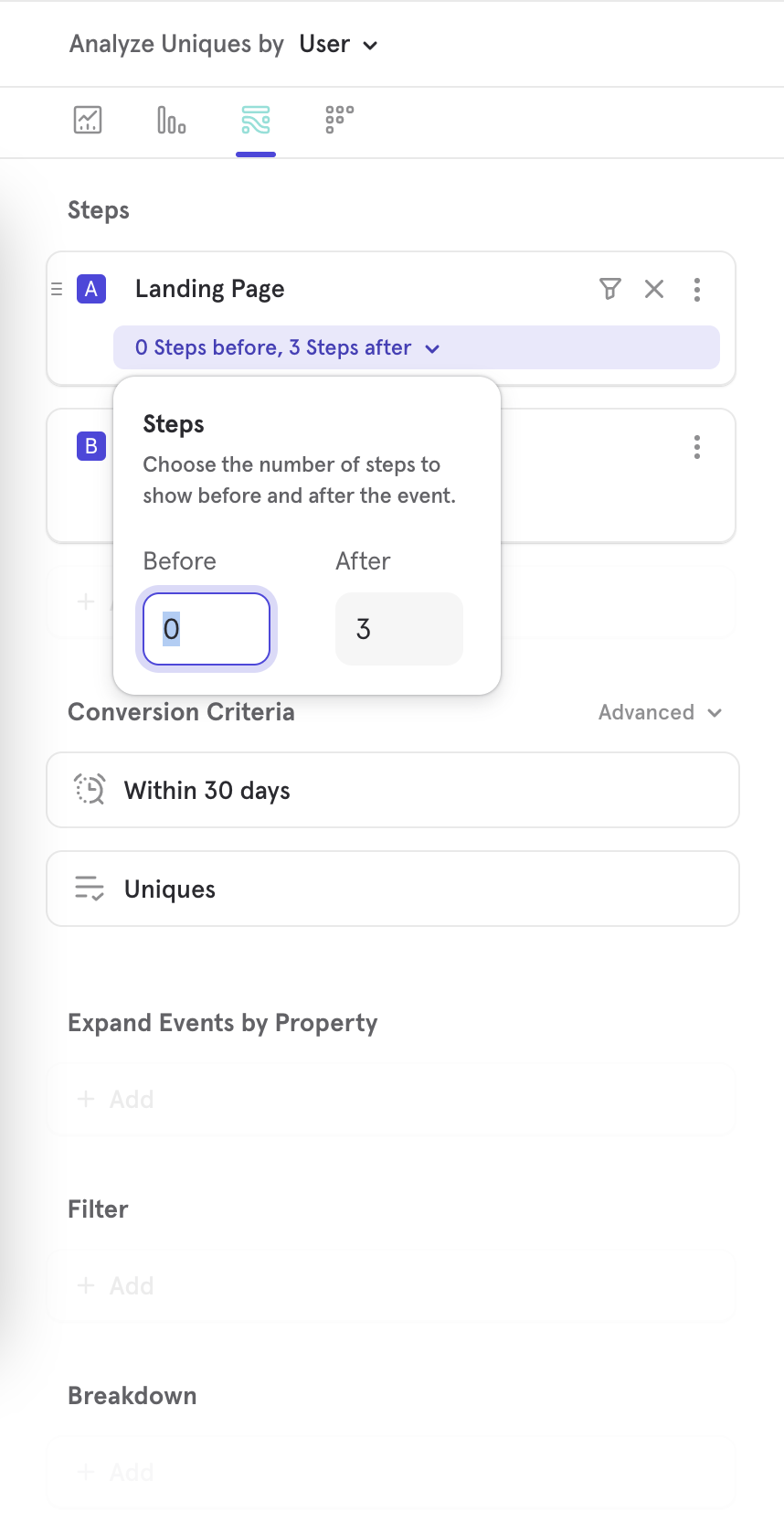 Flows See Frequent Paths Taken By Users To Or From Any Event Mixpanel Docs