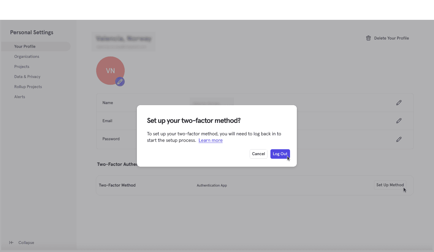Two-Factor Authentication - Mixpanel Docs