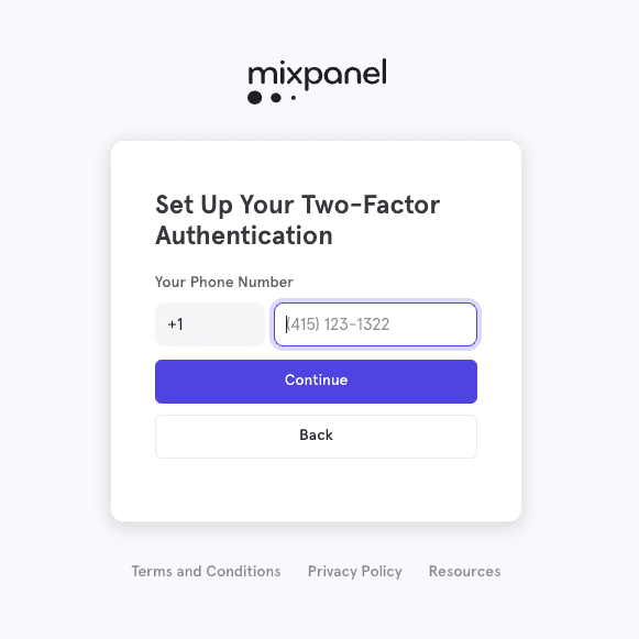 Two-Factor Authentication - Mixpanel Docs