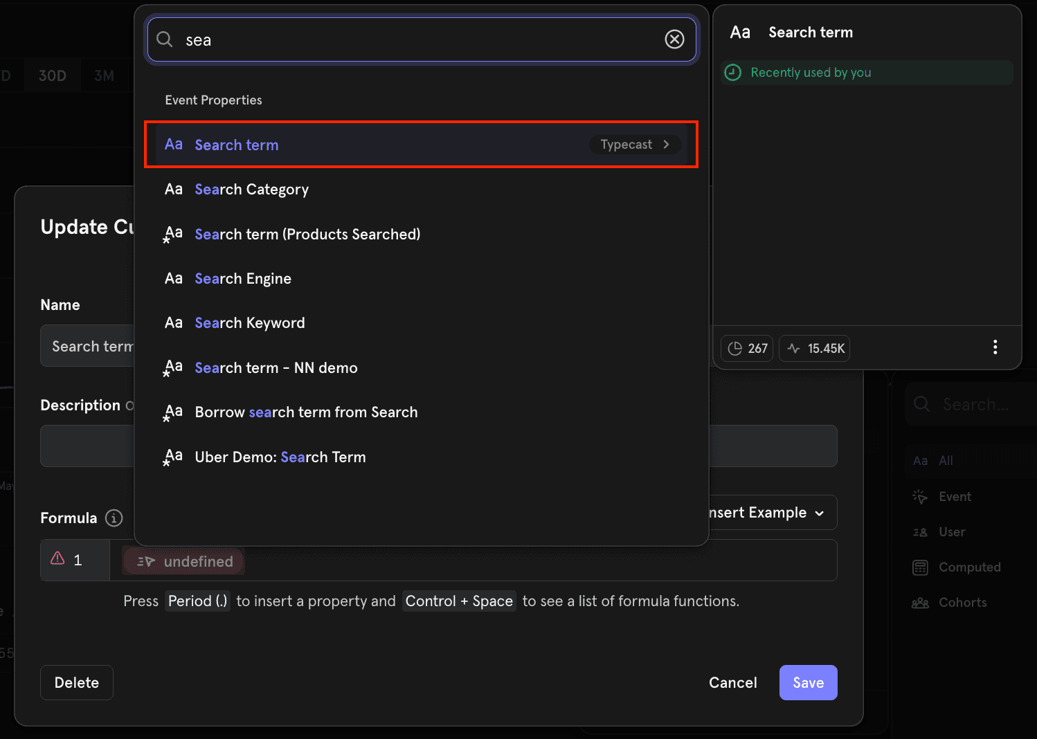 Custom Properties: Calculate new properties on the fly - Mixpanel Docs