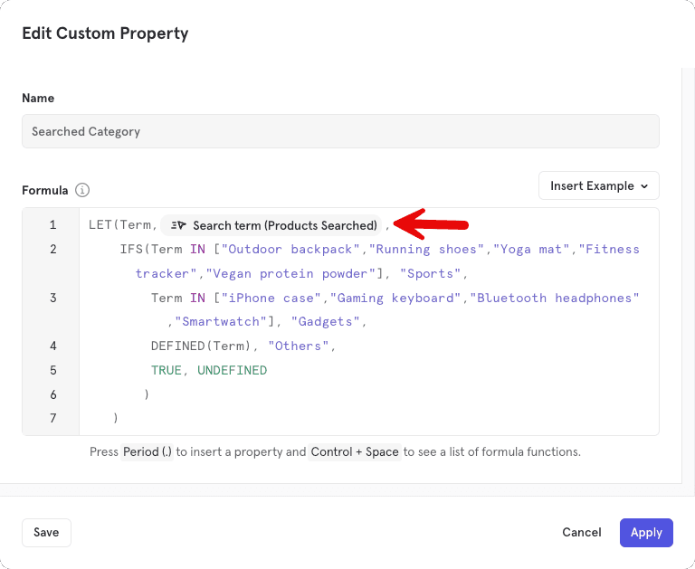 Custom Properties: Calculate new properties on the fly - Mixpanel Docs