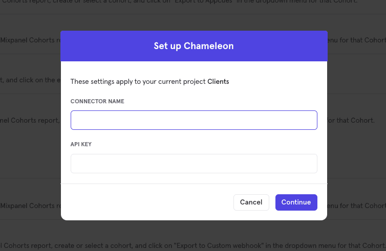 Chameleon - Mixpanel Docs