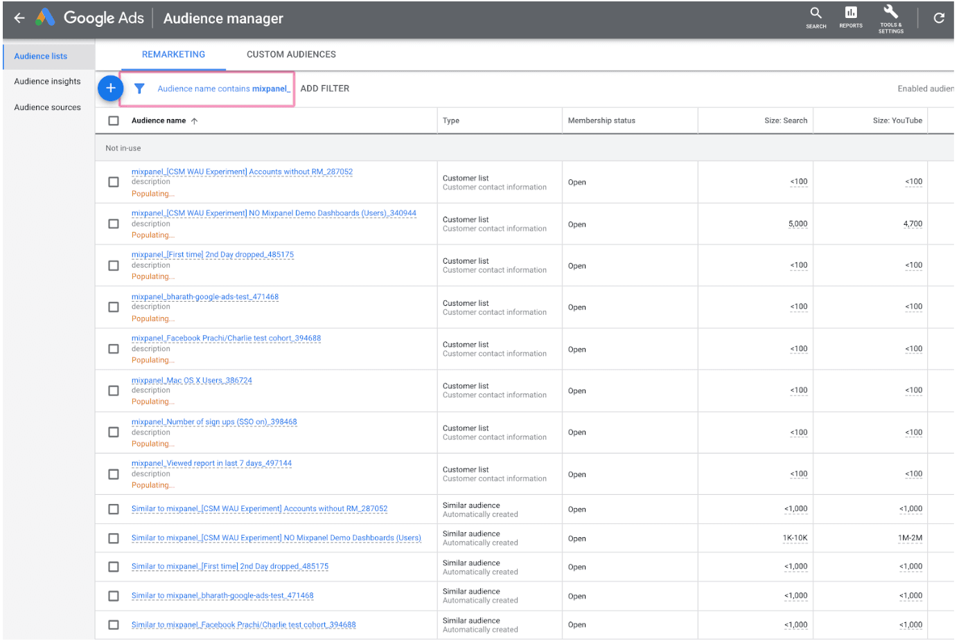 Google Ads - Mixpanel Docs