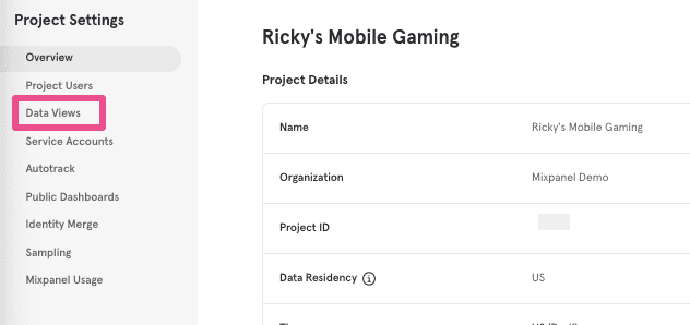 Data Views & Classification: Filter team access to your data within a project - Mixpanel Docs