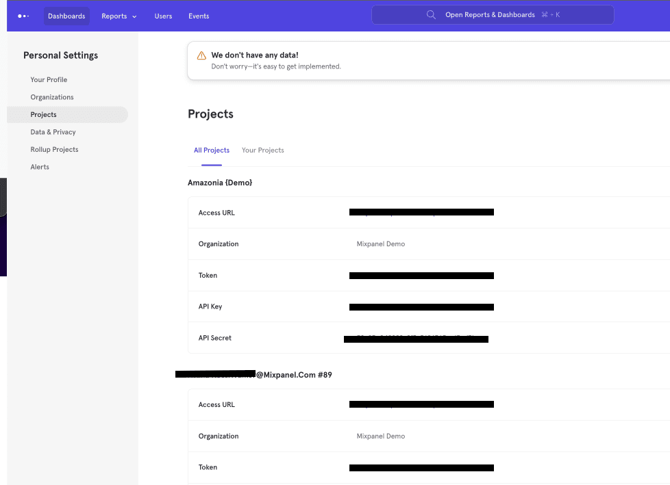 Managing Projects - Mixpanel Docs