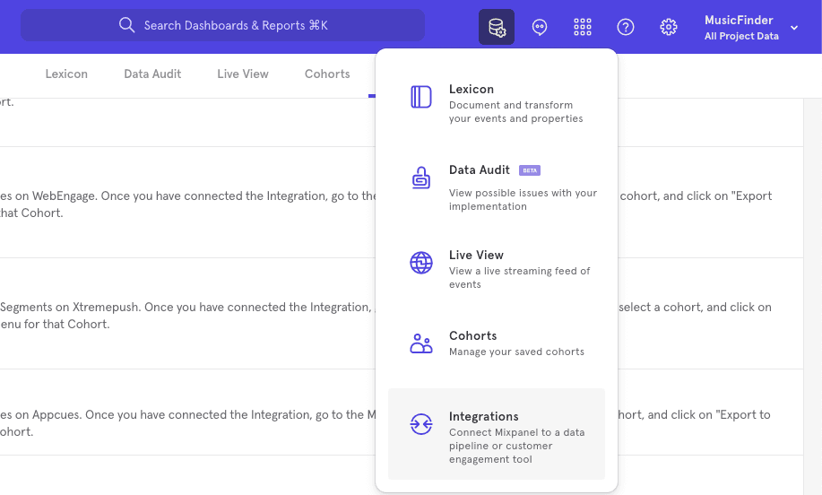 Moengage - Mixpanel Docs