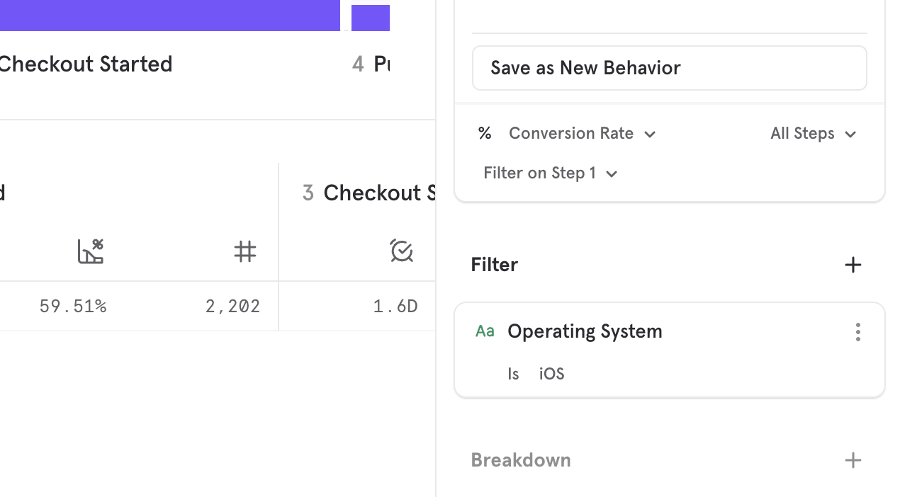 Funnels: Measure conversions through a series of events - Mixpanel Docs